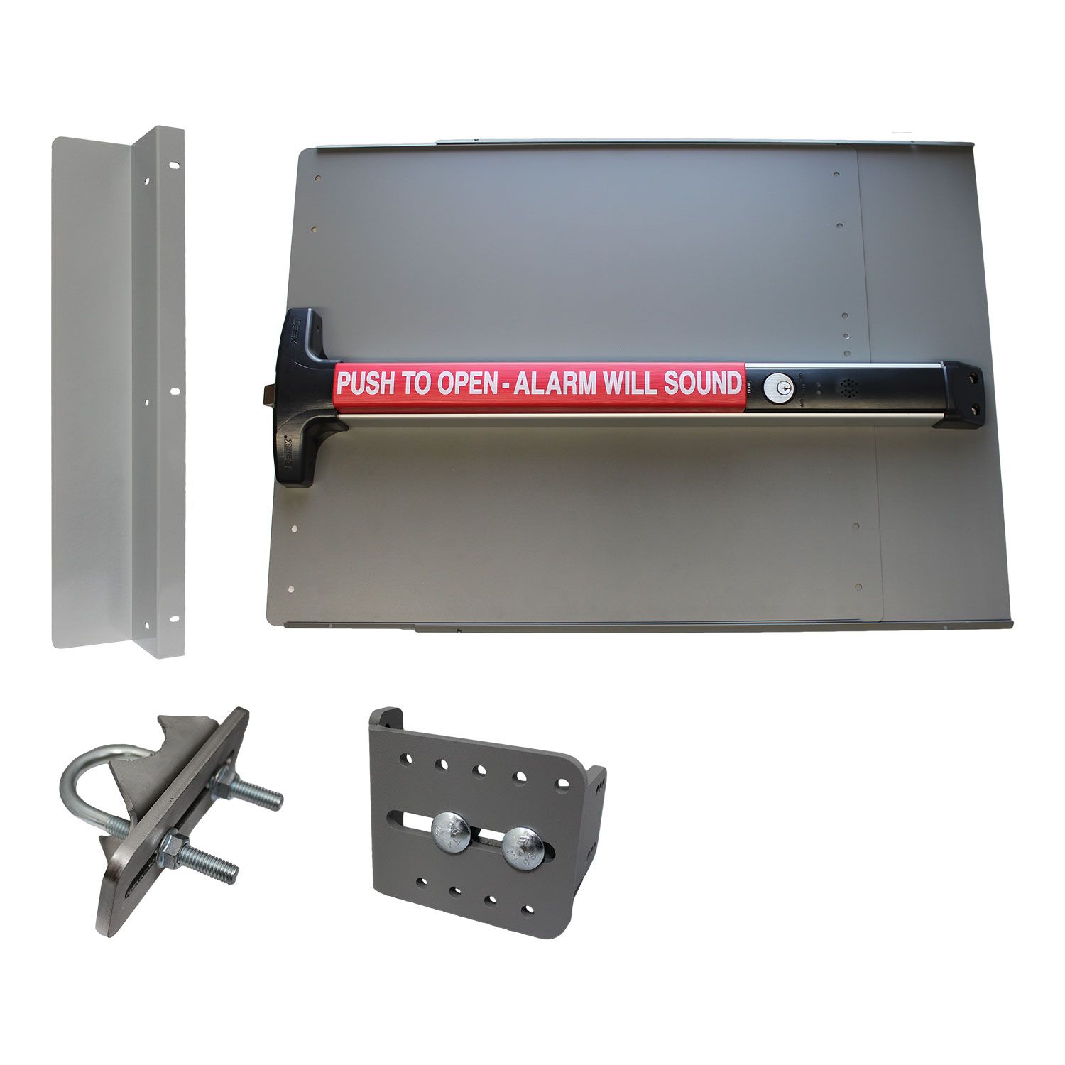 Lockey USA PS-DX Alarmed Edge Value Panic Bar Kit for Gates | Hoover ...