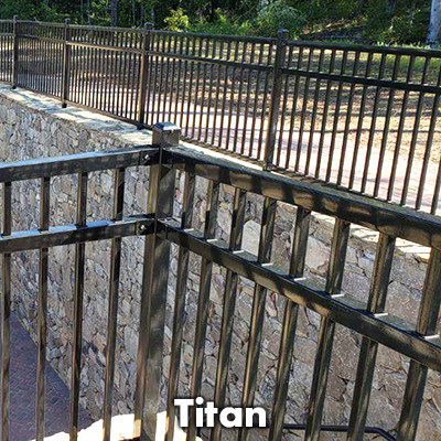 Centurion Titan Steel Fence Panel, 3-Rail - Residential | Hoover Fence Co.