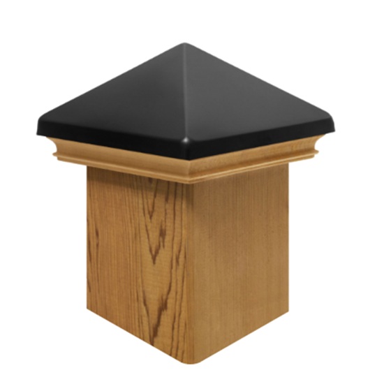 Captiva Miterless West Indies Black Stainless Steel Post Caps for Wood ...