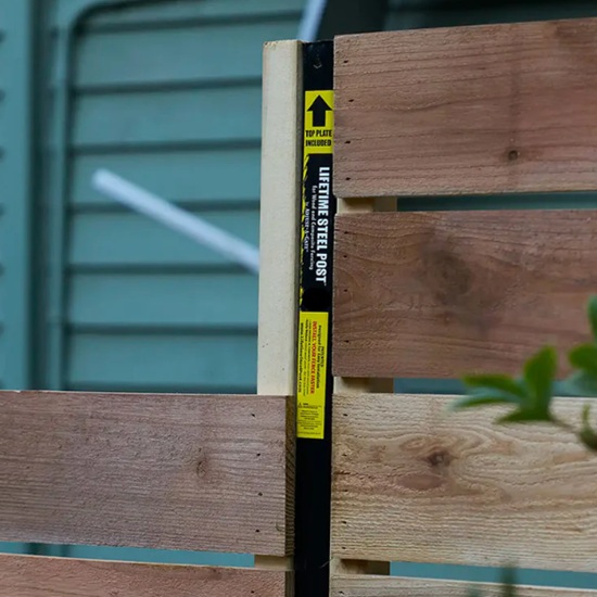 Lifetime Steel Posts for Wood Fence