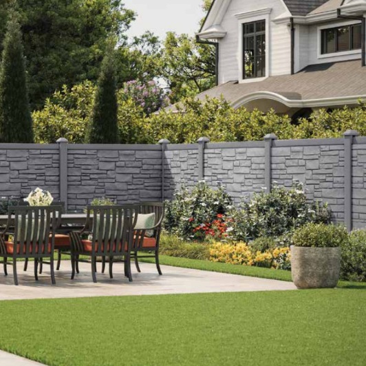Catalyst Boulder Molded Vinyl Fence Panels | Hoover Fence Co.