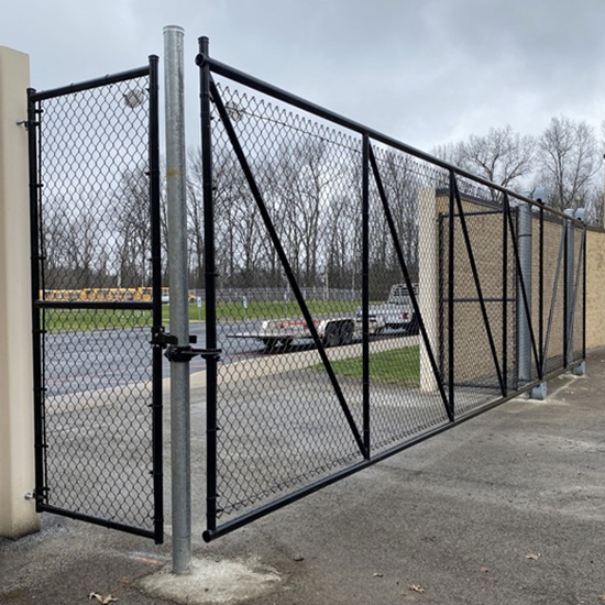 Hoover Fence Chain Link Fence Single Track Aluminum Slide Gate Kits In ...