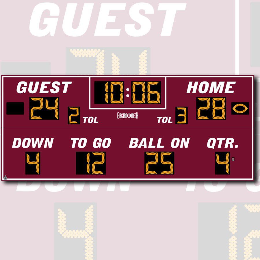 Electromech Outdoor Football Scoreboard Model Lx3150
