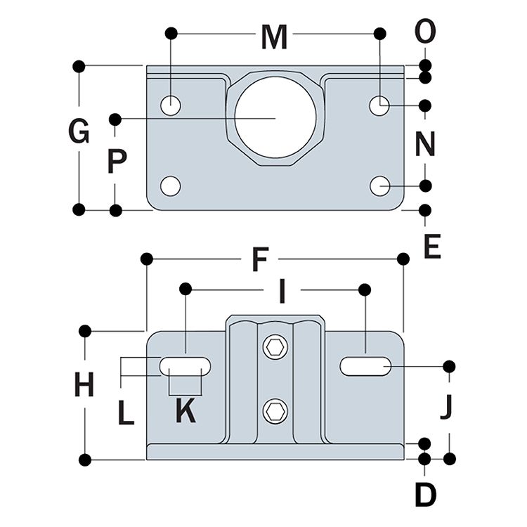 Kee Lite Type L69 Aluminum Pipe Fittings - Railing Flanges with ...