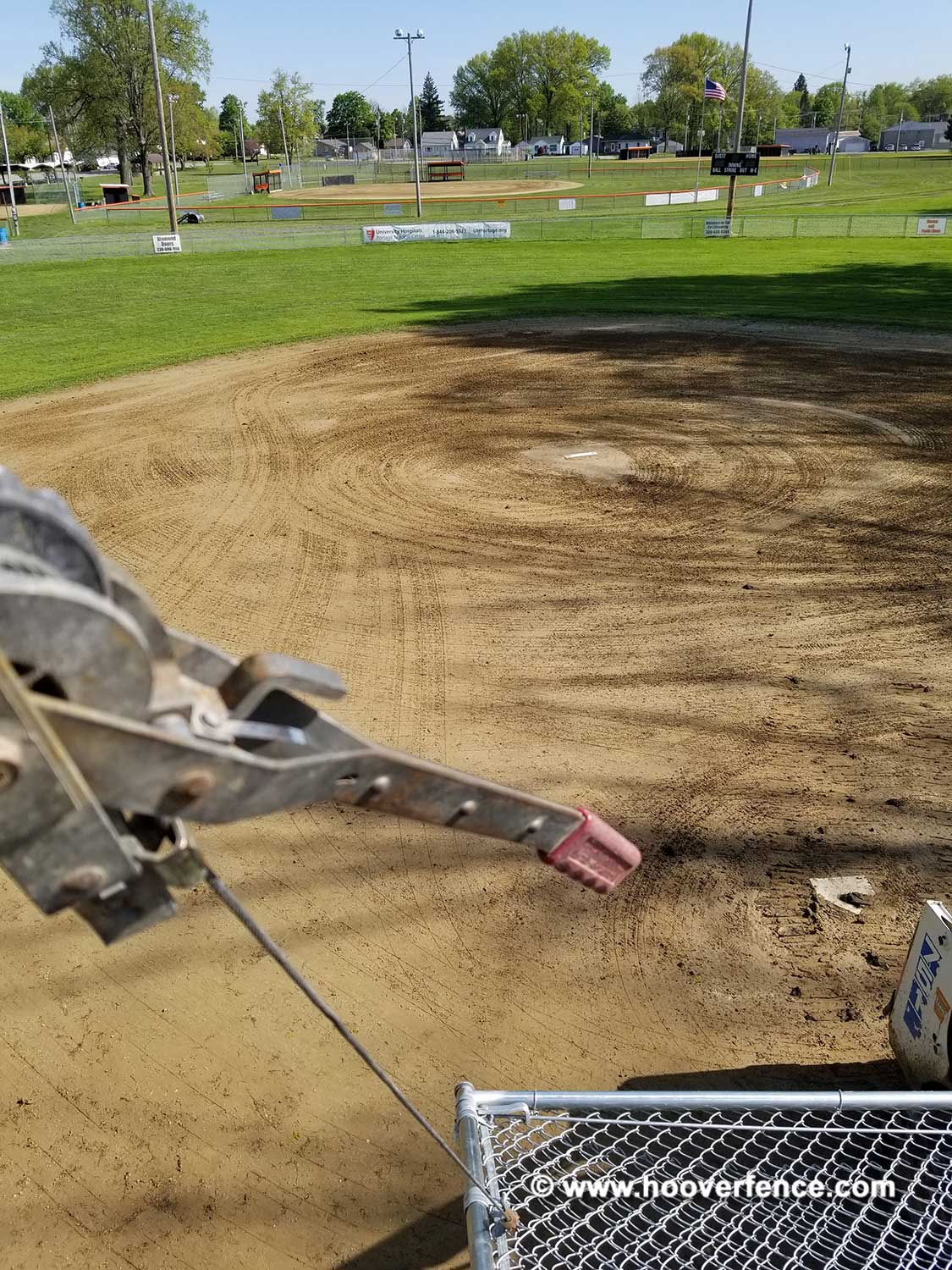 Hoover Fence F-37 Backstop Kit, 20' wide, 10' wings, 6' canopy | Hoover ...