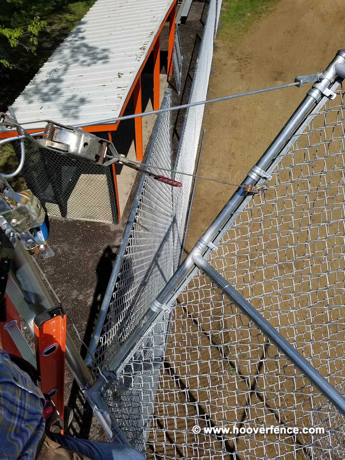 Hoover Fence F-37 Backstop Kit, 20' wide, 10' wings, 6' canopy | Hoover ...