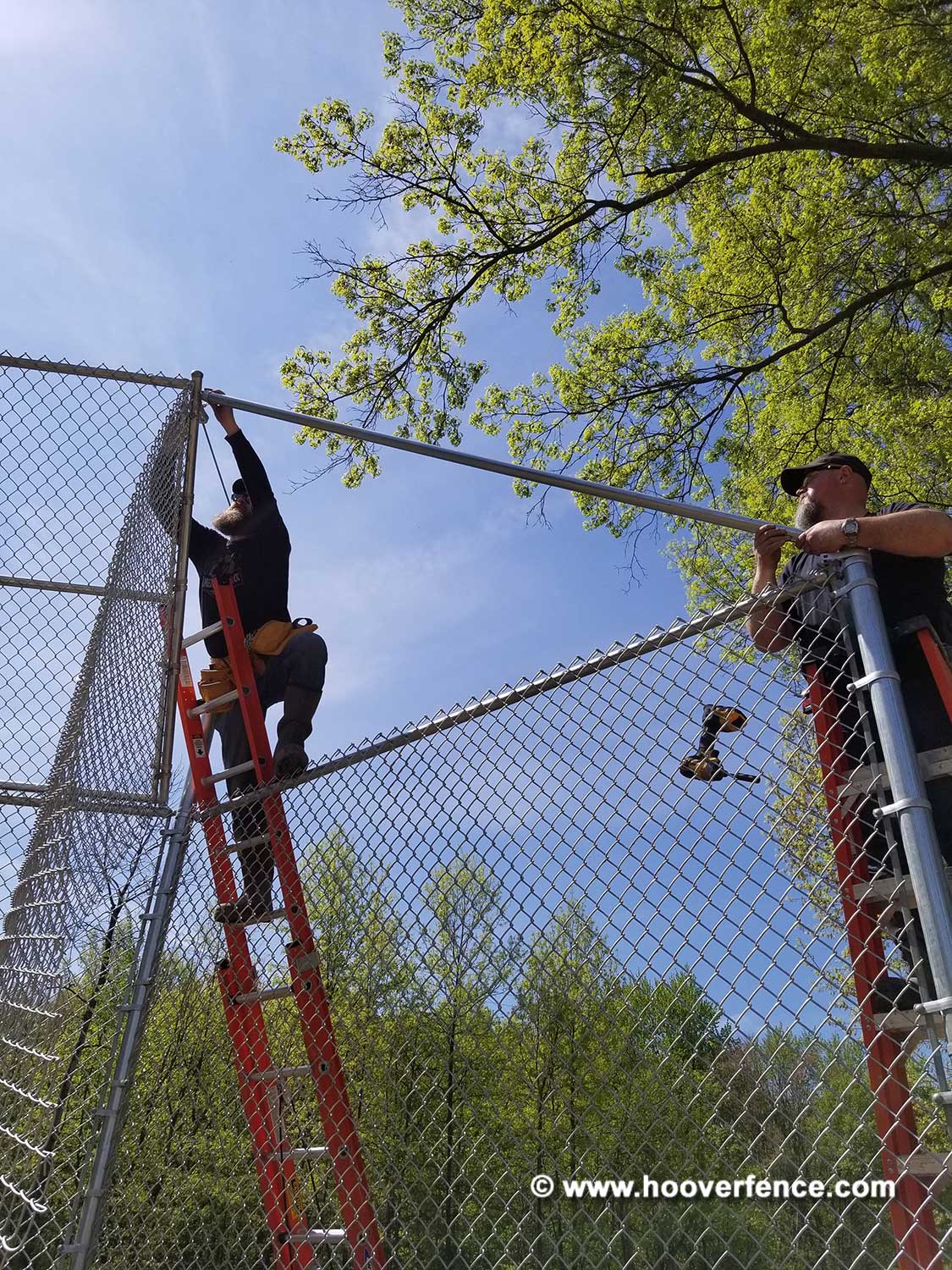 Hoover Fence F-37 Backstop Kit, 20' wide, 10' wings, 6' canopy | Hoover ...