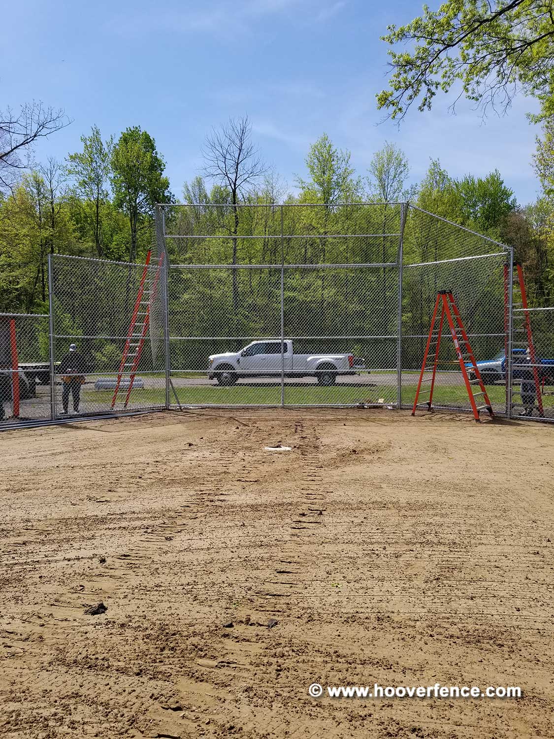 Hoover Fence F-37 Backstop Kit, 20' wide, 10' wings, 6' canopy | Hoover ...