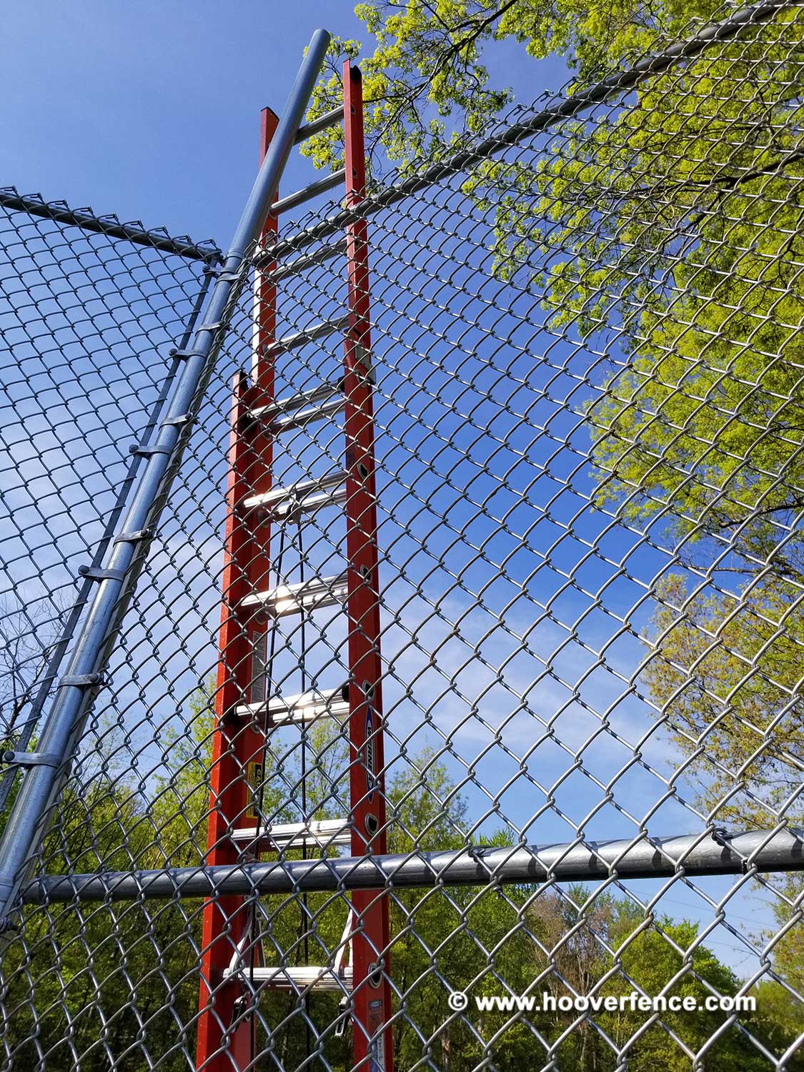 Hoover Fence F-37 Backstop Kit, 20' wide, 10' wings, 6' canopy | Hoover ...