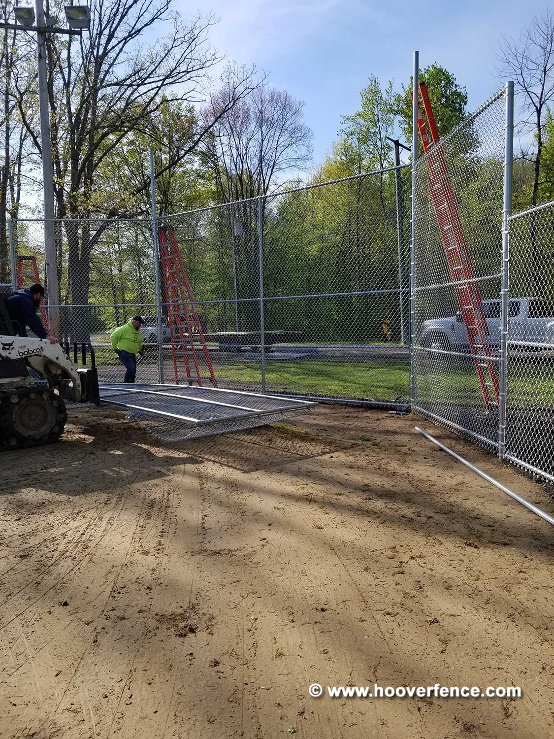 Hoover Fence F-37 Backstop Kit, 20' wide, 10' wings, 6' canopy | Hoover ...