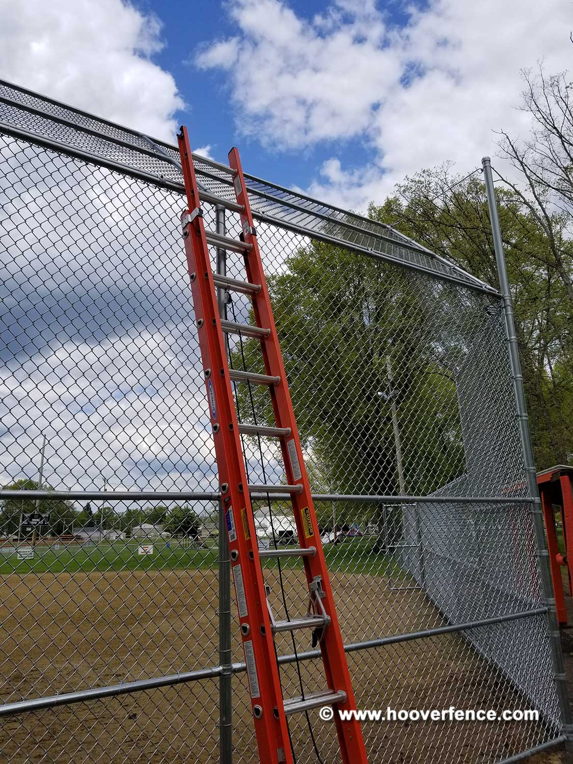 Hoover Fence F-37 Backstop Kit, 20' wide, 10' wings, 6' canopy | Hoover ...