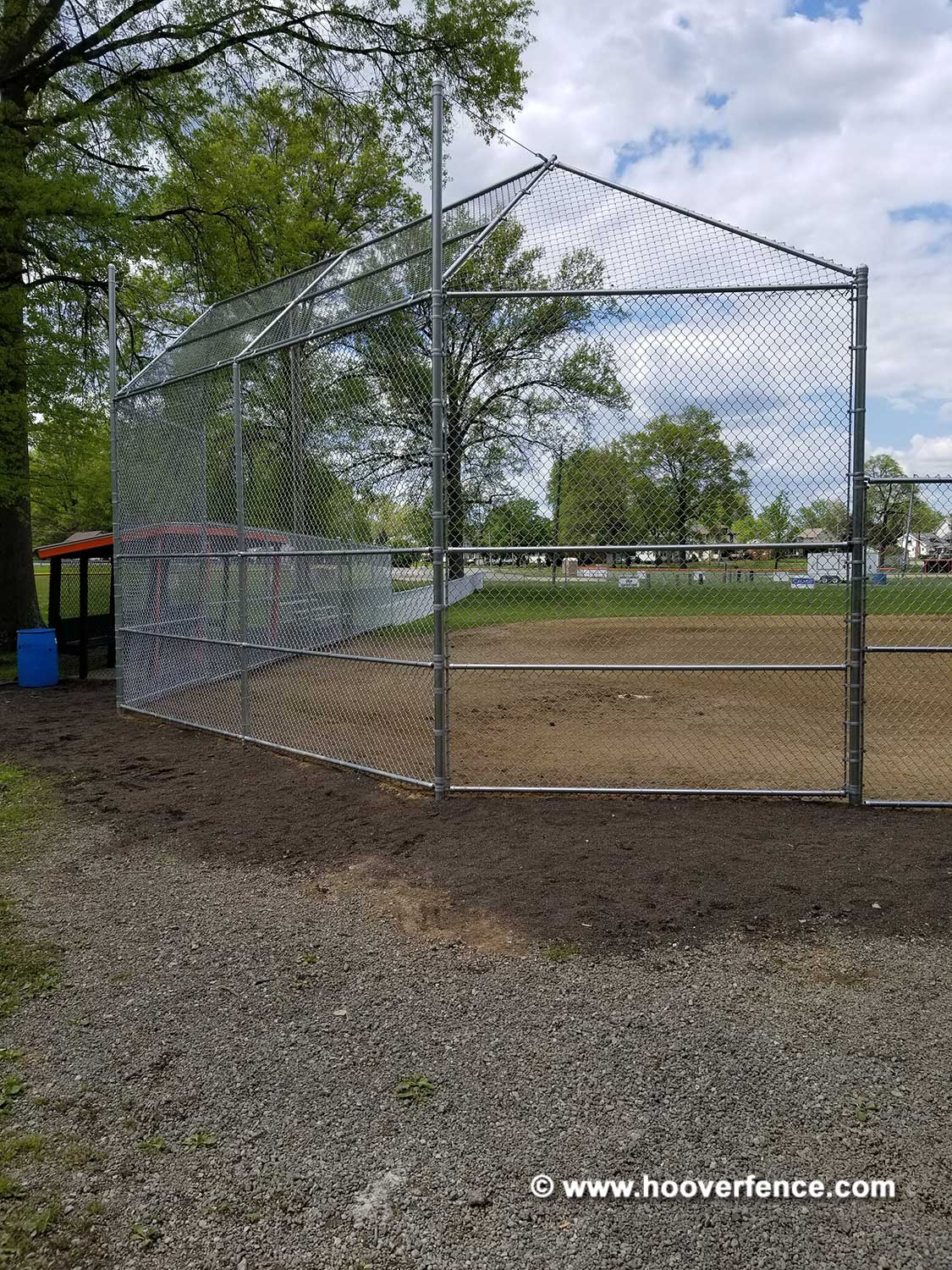 Hoover Fence F-37 Backstop Kit, 20' wide, 10' wings, 6' canopy | Hoover ...