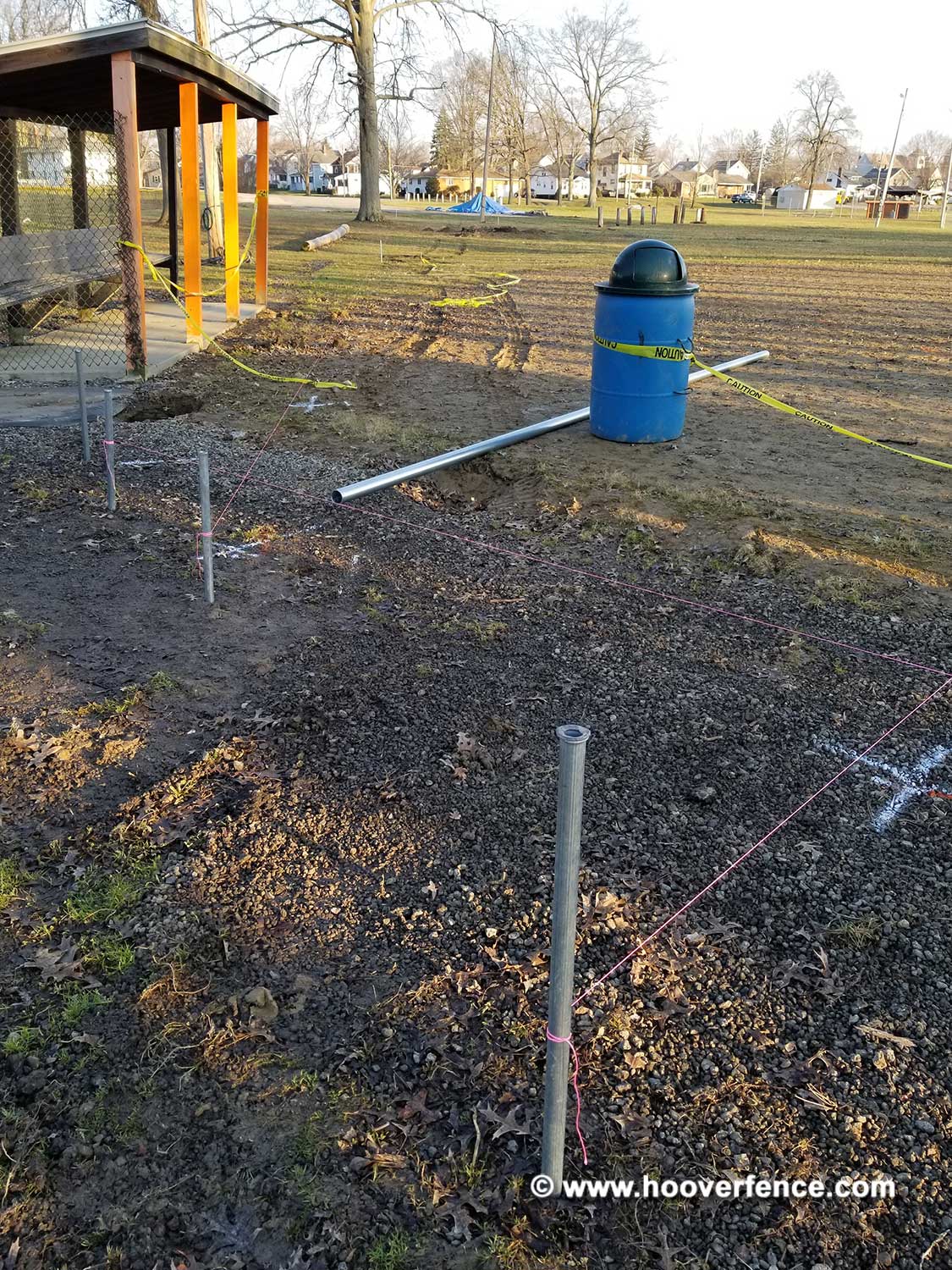 Hoover Fence F-37 Backstop Kit, 20' wide, 10' wings, 6' canopy | Hoover ...