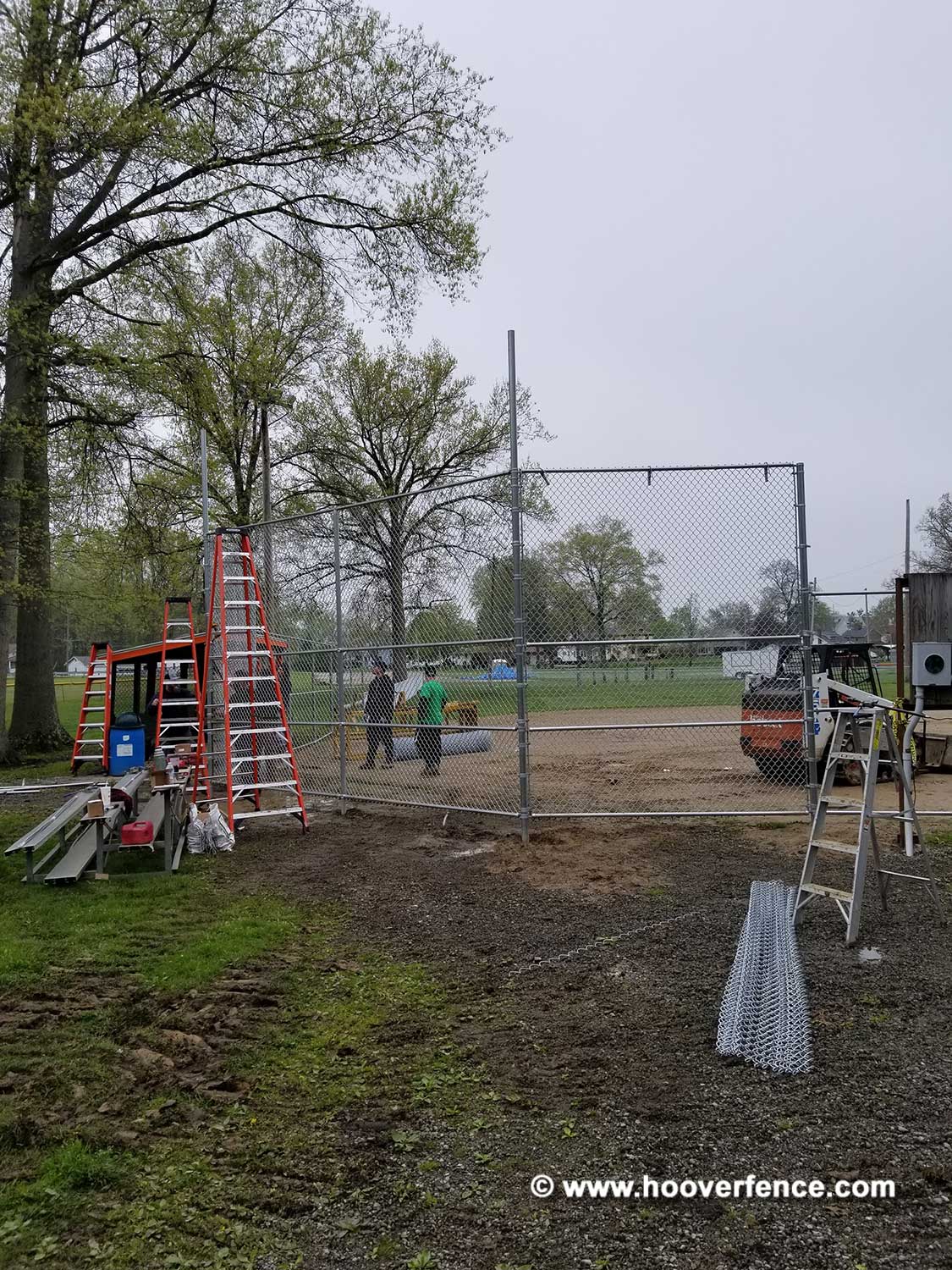 Hoover Fence F-37 Backstop Kit, 20' wide, 10' wings, 6' canopy | Hoover ...