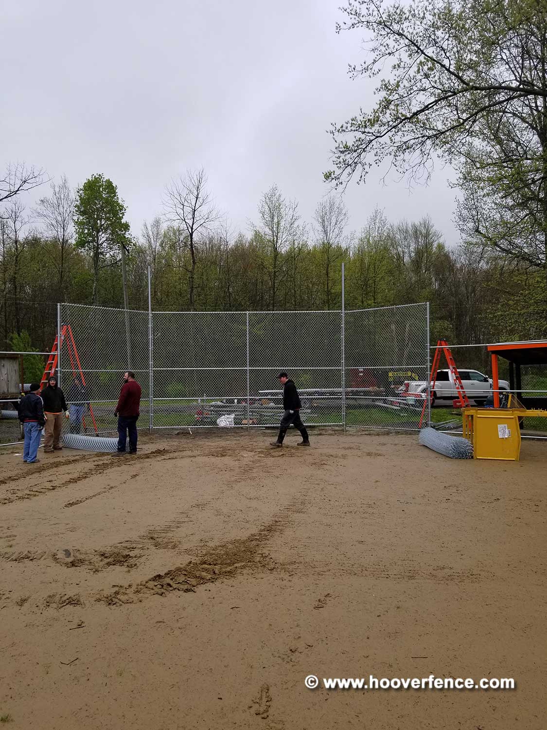 Hoover Fence F-37 Backstop Kit, 20' wide, 10' wings, 6' canopy | Hoover ...