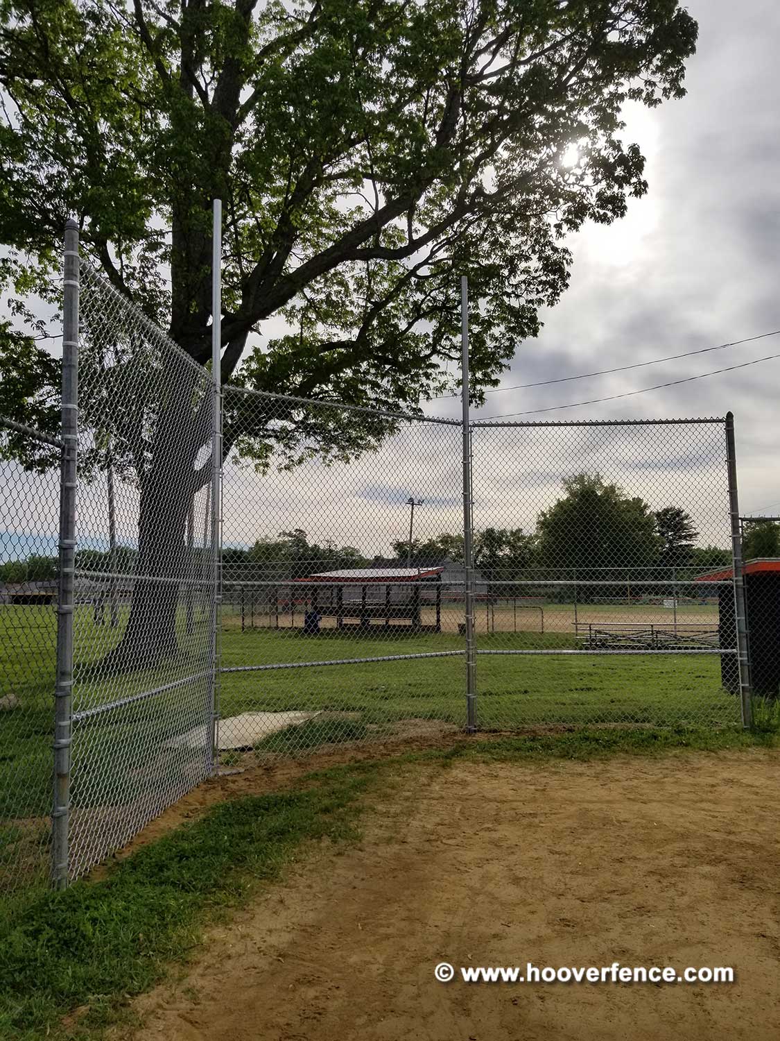 Hoover Fence F-37 Backstop Kit, 20' wide, 10' wings, 6' canopy | Hoover ...