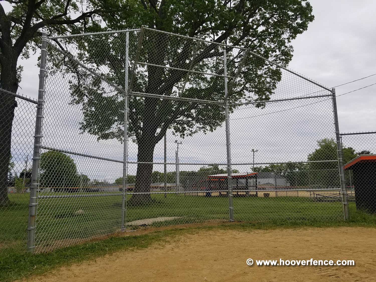 Hoover Fence F-37 Backstop Kit, 20' wide, 10' wings, 6' canopy | Hoover ...