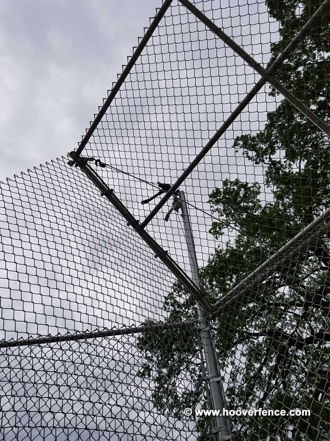 Hoover Fence F-37 Backstop Kit, 20' wide, 10' wings, 6' canopy | Hoover ...