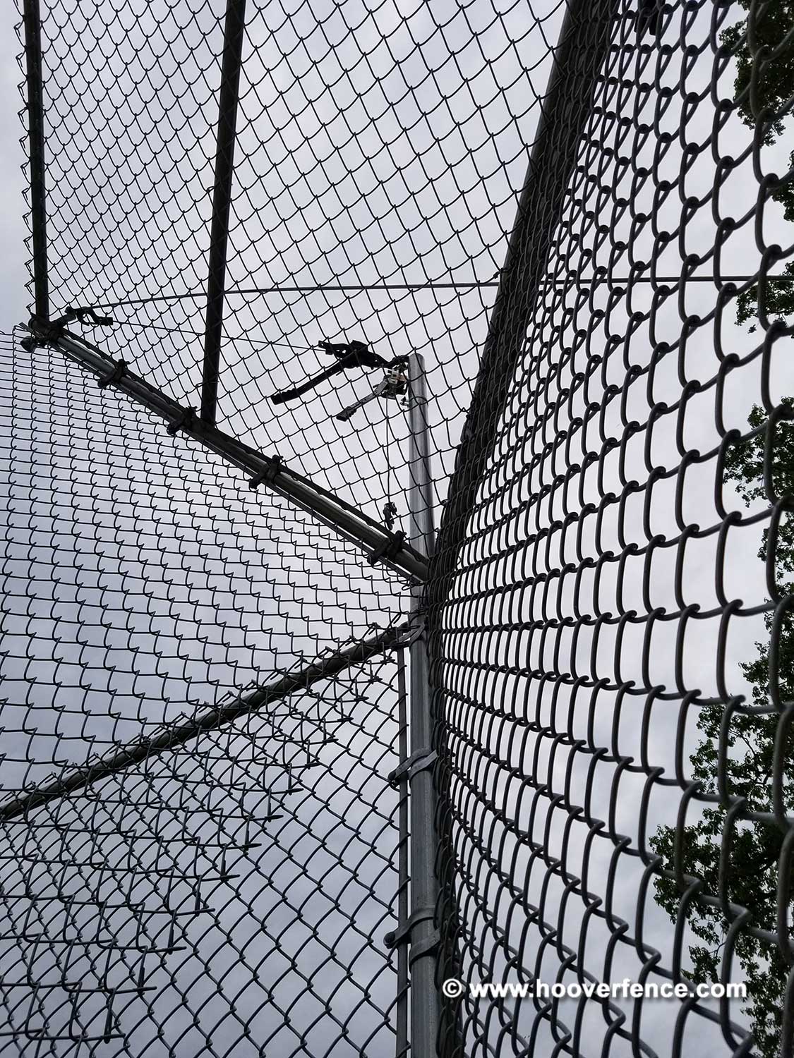 Hoover Fence F-37 Backstop Kit, 20' wide, 10' wings, 6' canopy | Hoover ...