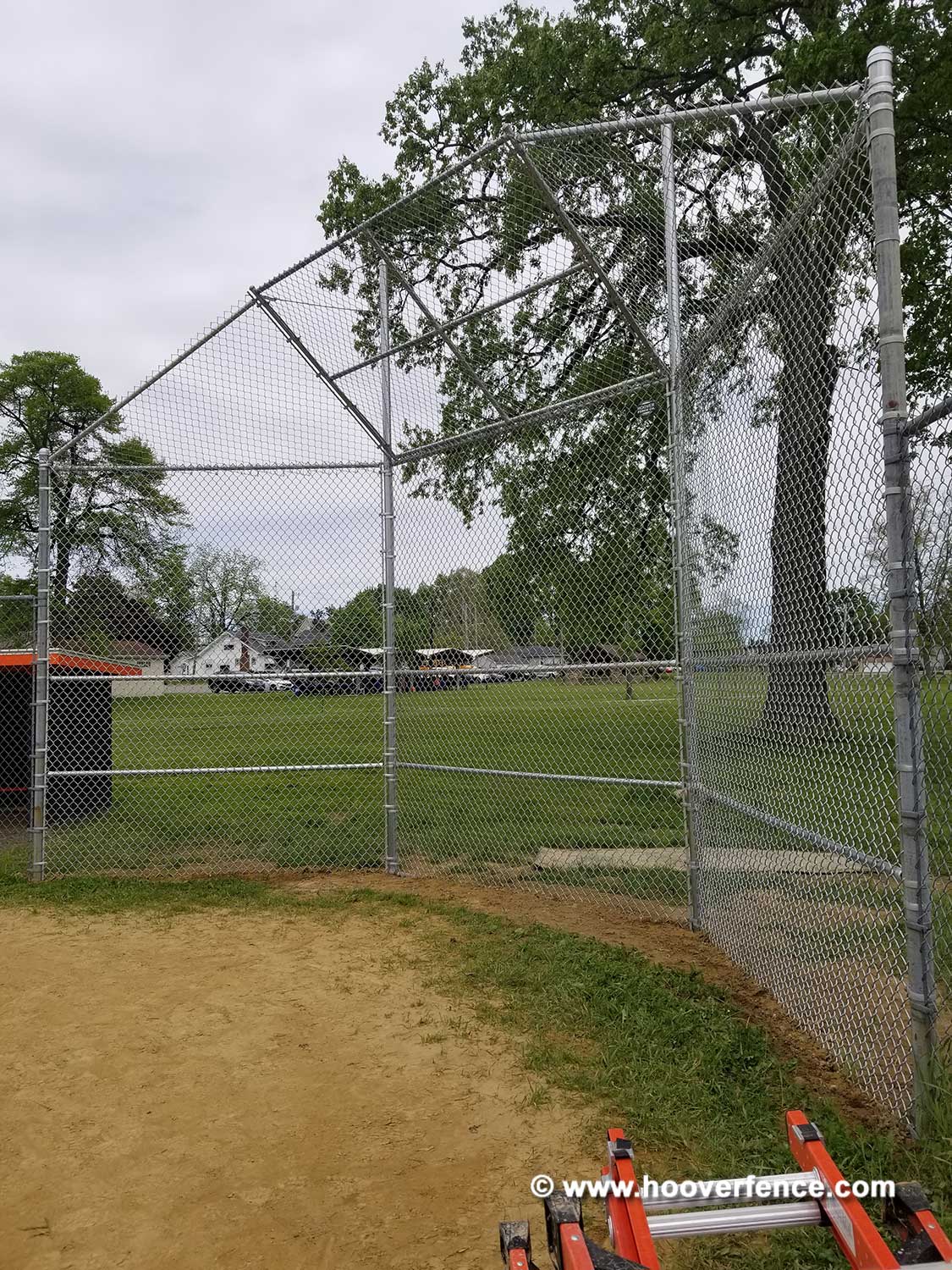 Hoover Fence F-37 Backstop Kit, 20' wide, 10' wings, 6' canopy | Hoover ...