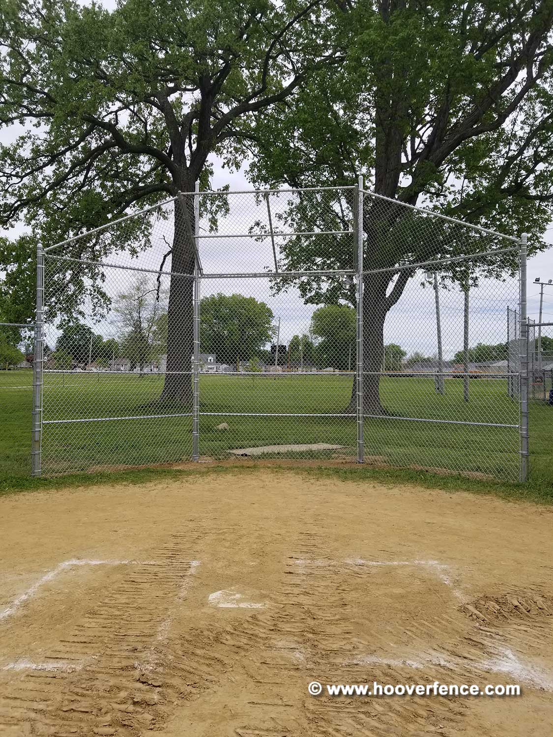 Hoover Fence F-37 Backstop Kit, 20' wide, 10' wings, 6' canopy | Hoover ...