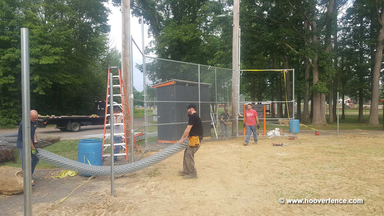 Hoover Fence F-37 Backstop Kit, 20' wide, 10' wings, 6' canopy | Hoover ...