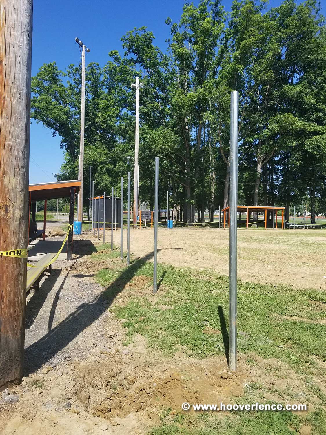 Hoover Fence F-37 Backstop Kit, 20' wide, 10' wings, 6' canopy | Hoover ...