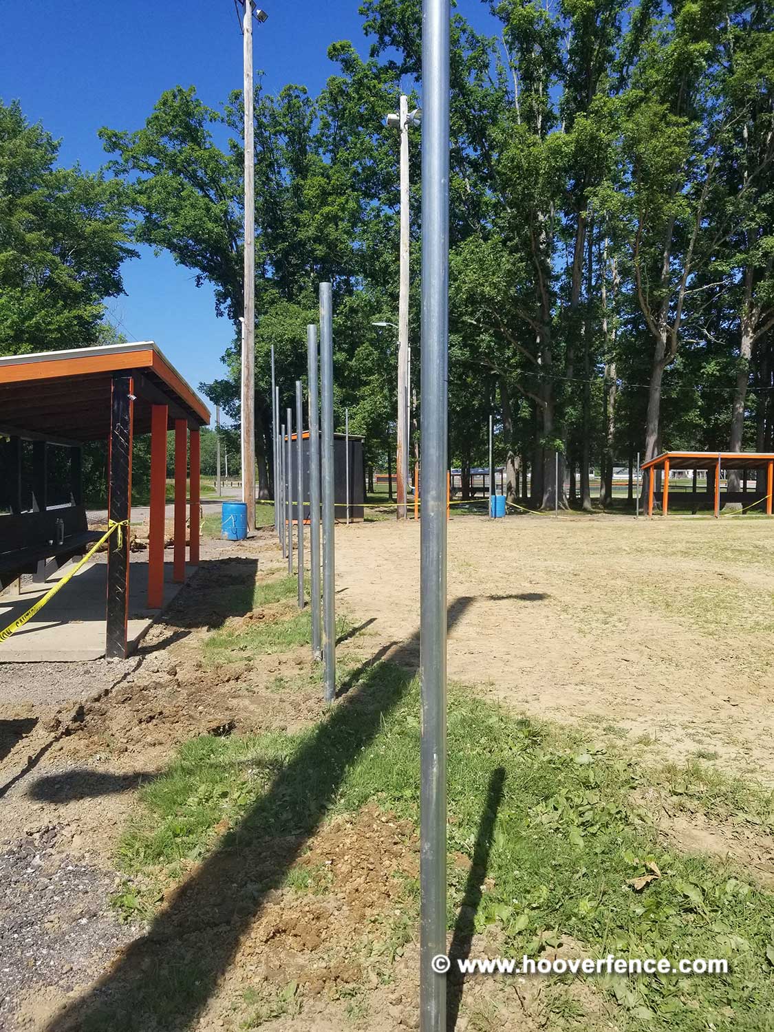 Hoover Fence F-37 Backstop Kit, 20' wide, 10' wings, 6' canopy | Hoover ...