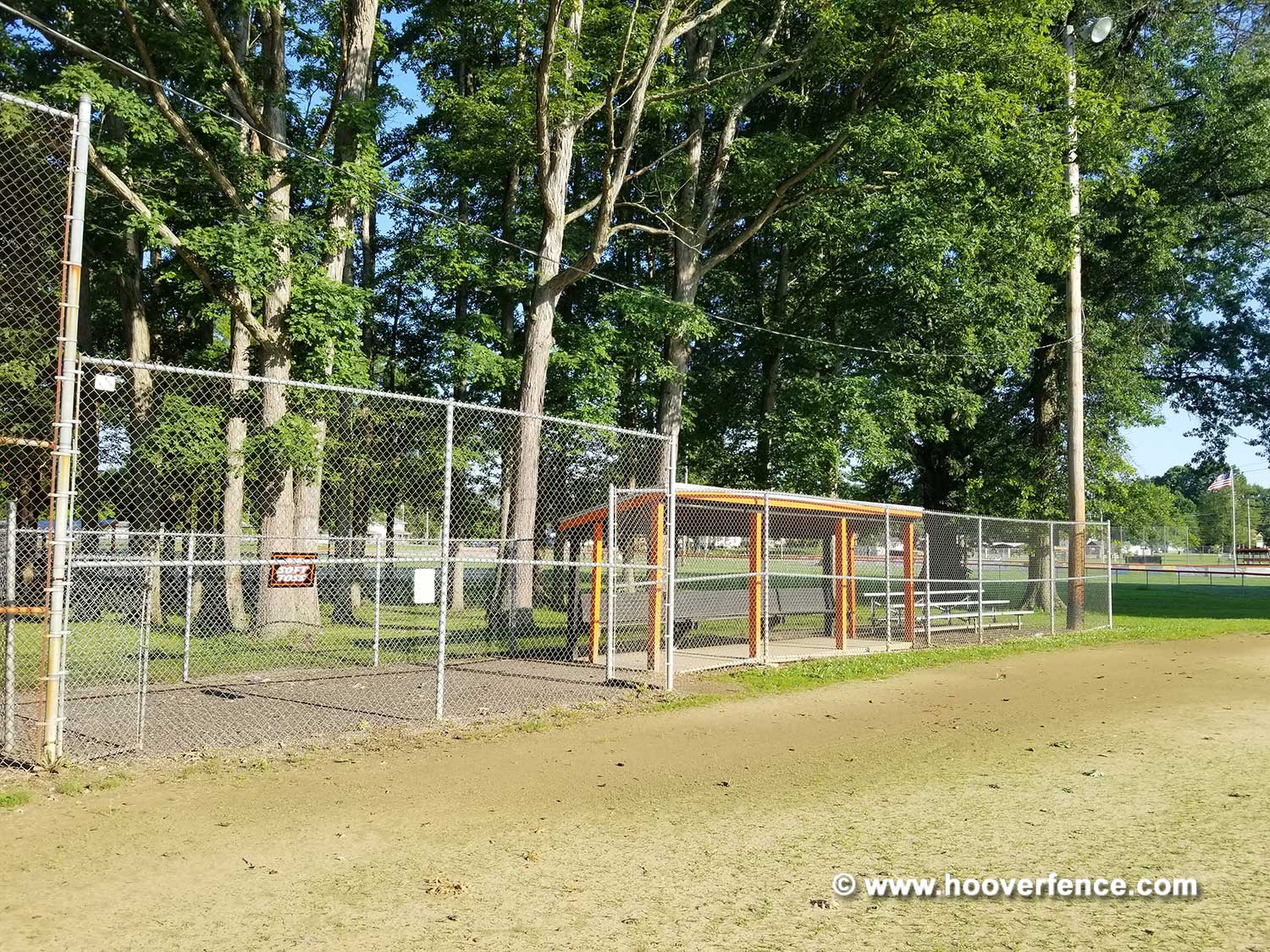 Hoover Fence F-37 Backstop Kit, 20' wide, 10' wings, 6' canopy | Hoover ...