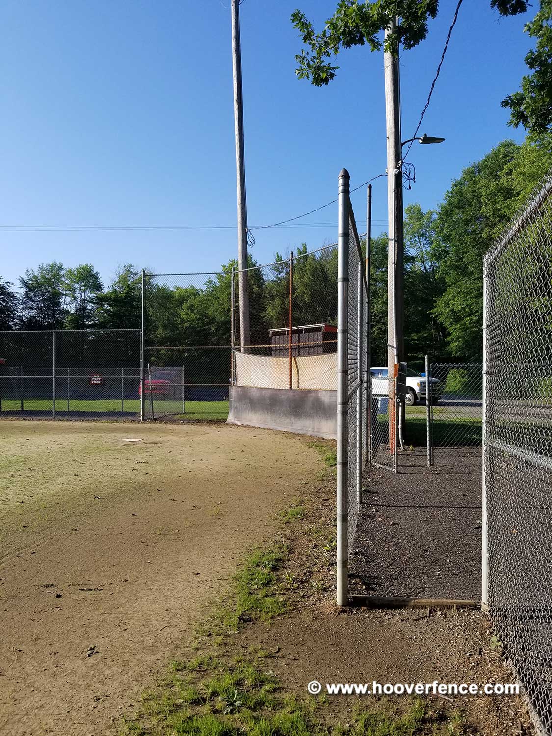 Hoover Fence F-37 Backstop Kit, 20' wide, 10' wings, 6' canopy | Hoover ...