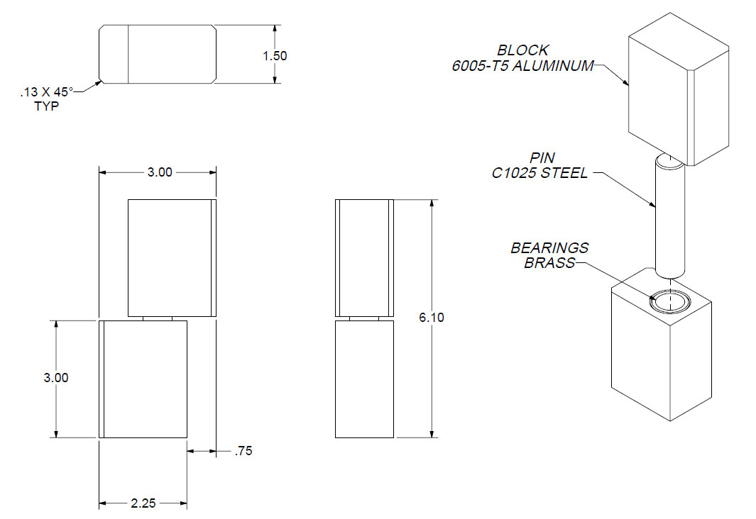Nationwide Industries Heavy Duty Barrel Hinge with Weld Tabs | Hoover ...